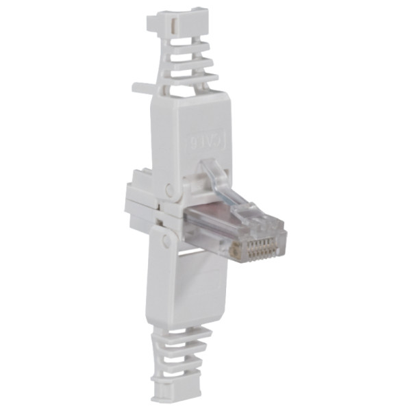 RJ45 Stekker met LSA strook - CAT6 en CAT6a - Per stuk - 8P - UTP - Grijs