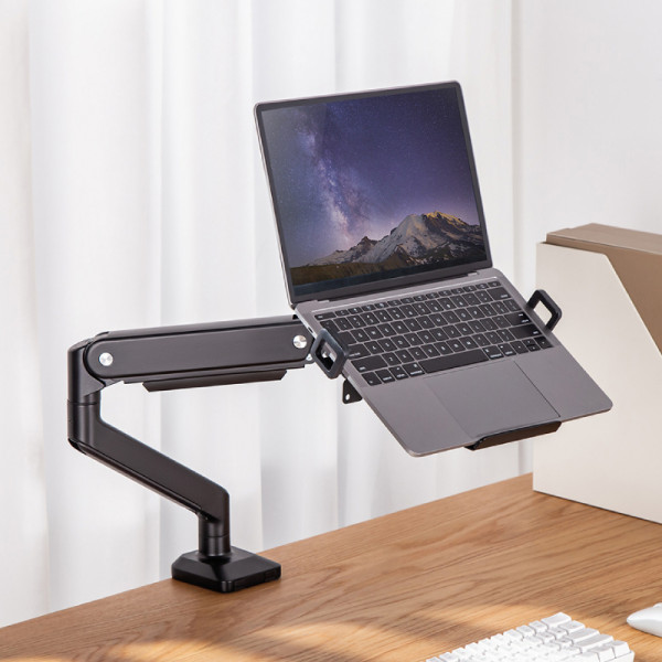 Laptophouder - Tot 17 inch - Monteren op Monitorbeugel - Tot 9kg - Zwart