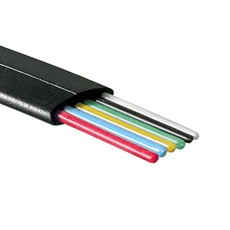 6-aderige Telefoonkabel - Plat - CCA - 100 meter - Zwart