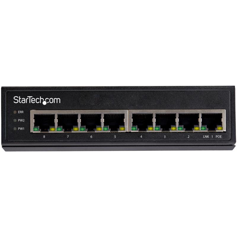 StarTech Industrial 8 Port Gigabit PoE Switch 30W - Rugged