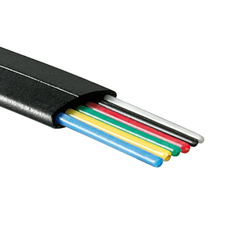 6-aderige Telefoonkabel - Plat - CCA - EIA/TIA-568 - 100 meter - Zwart