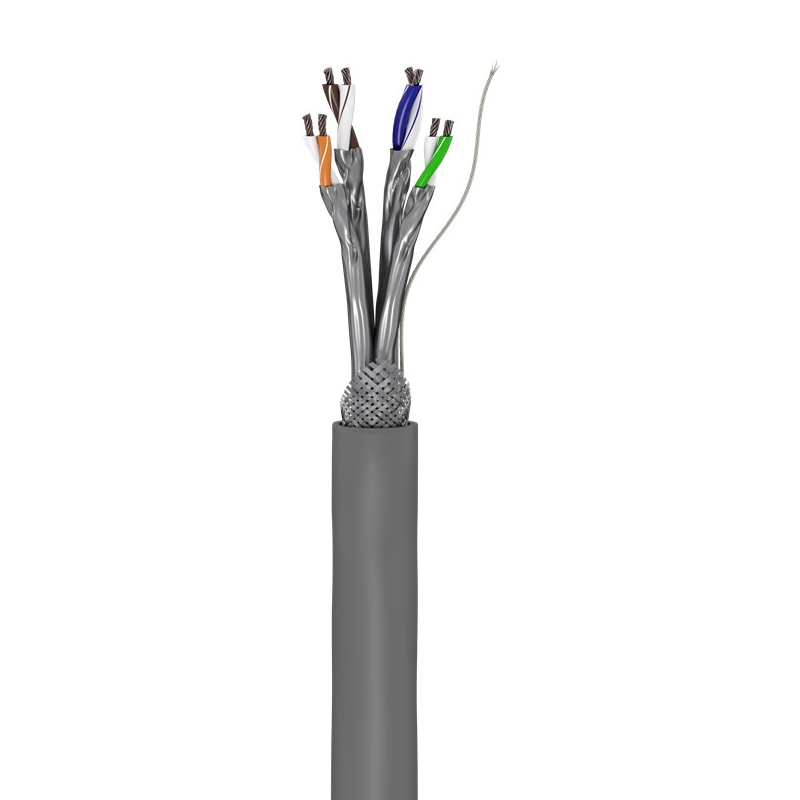 S/FTP CAT6 Gigabit Netwerkkabel - CCA - 26AWG - Soepel - 100 meter - Grijs