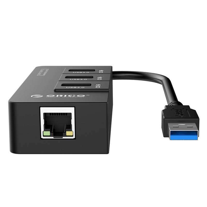 Orico USB-A Hub - 3x USB-A - RJ45 Gigabit Ethernet poort - USB 3.2 Gen ...