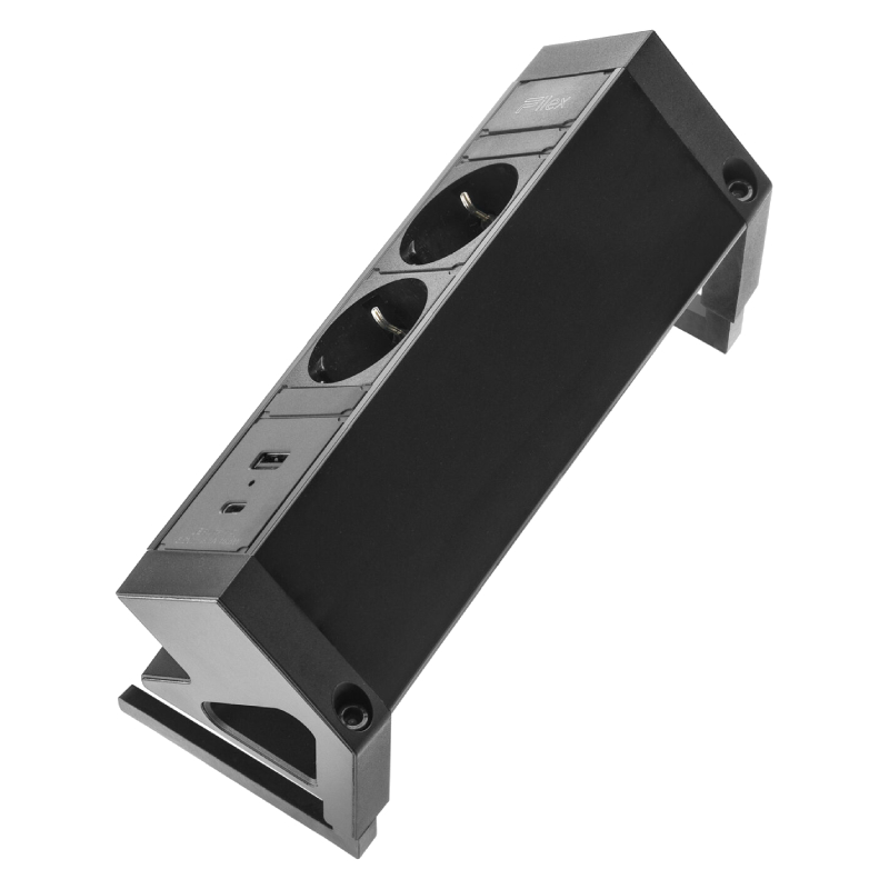 Power Desk Up 2.0 - 2x Schuko - USB-A en USB-C oplaadpoort - 1 meter ...