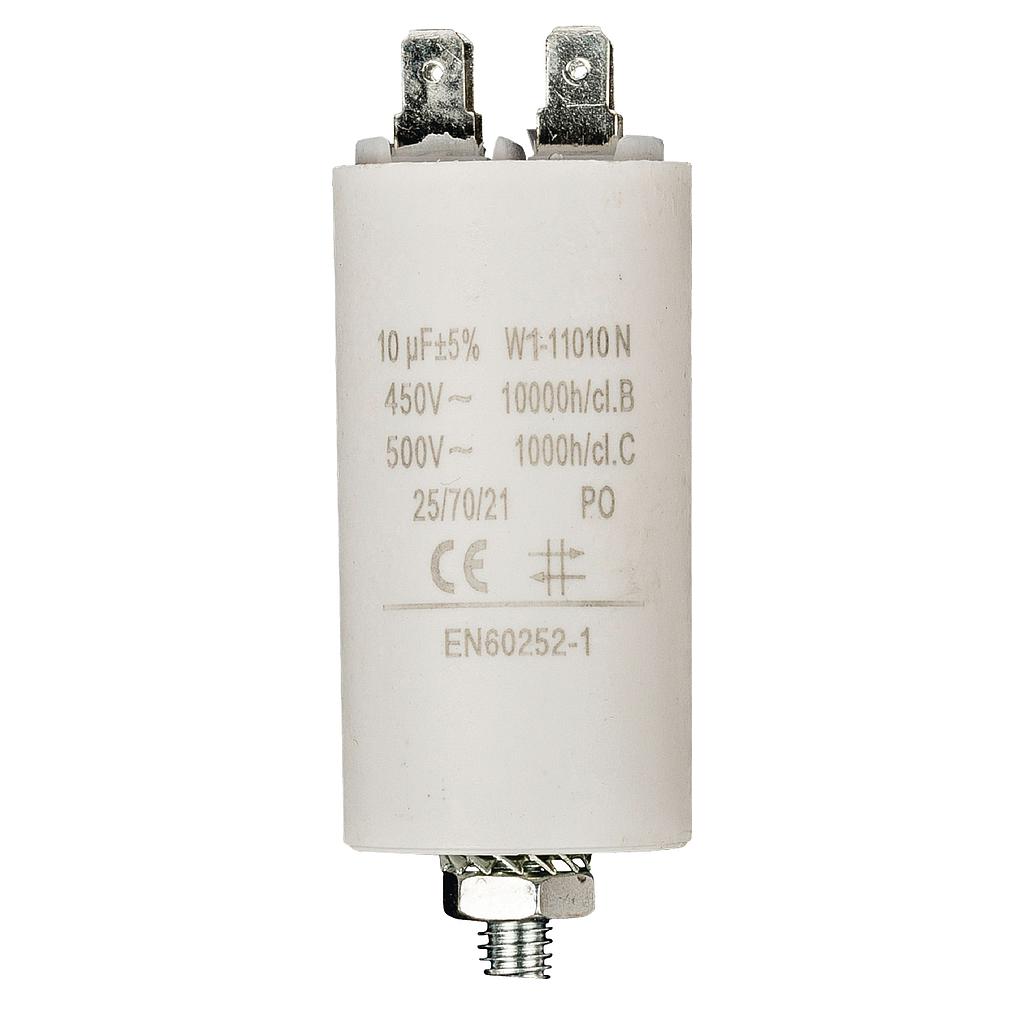 Condensator - 10 uF - Maximaal 450V - Met aarde - Kabeldirect