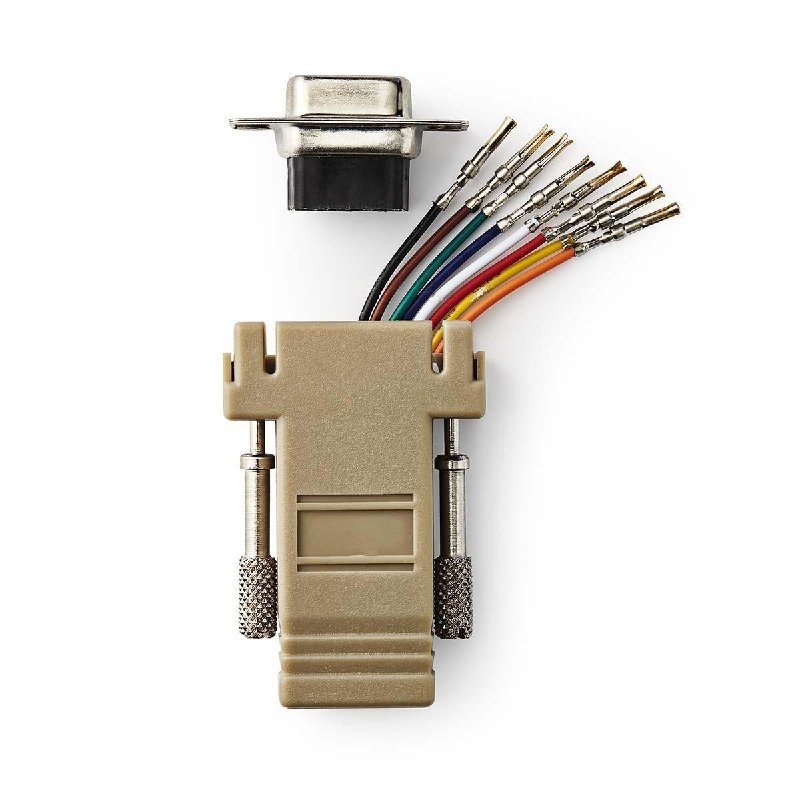 Seriële Adapter SUB-D 9-Pins Female - RJ45 (8/8) Female Ivoor - Kabeldirect